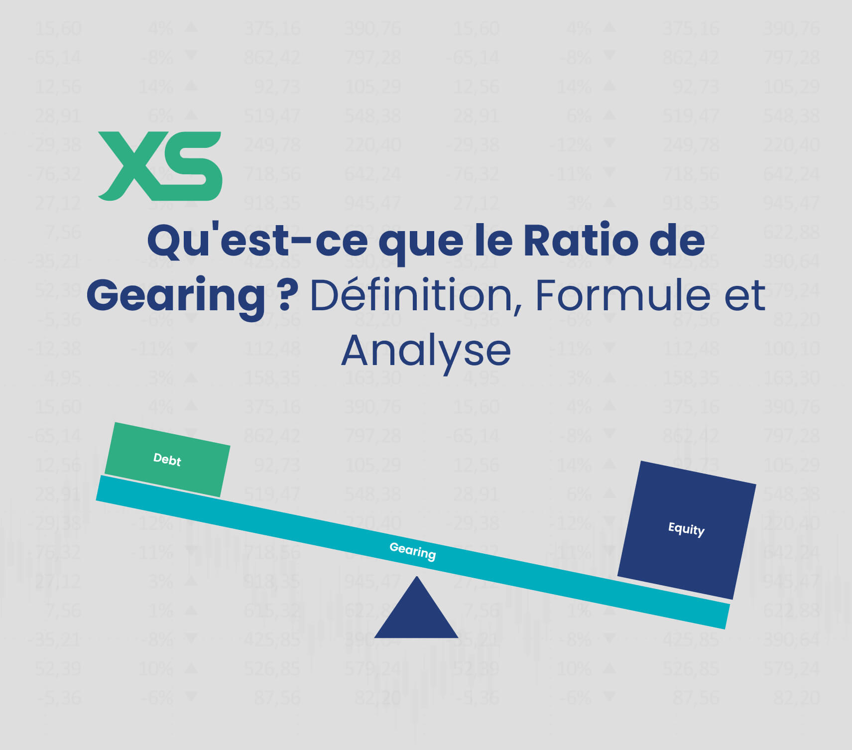 Qu'est-ce que le Ratio de Gearing ? Définition, Formule et Analyse - XS